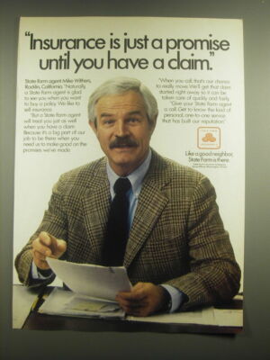 1981 State Farm Insurance Ad - Insurance is just a promise until you ...