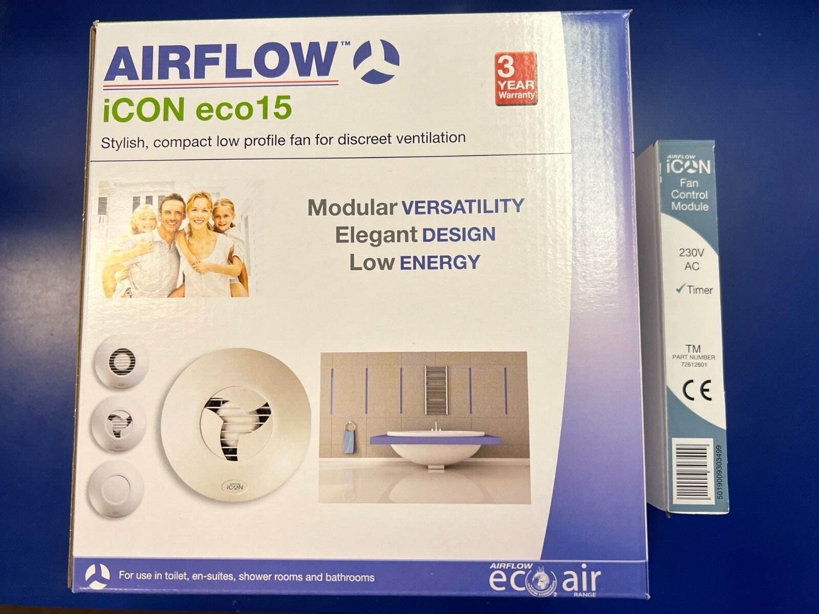 Airflow iCON eco 15 Extractor Fan iCON15 Timer & Pull Cord Option Iris ...