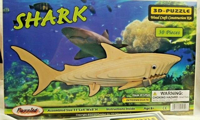 Puzzled Shark 3d Natural Wood Puzzle for sale online | eBay