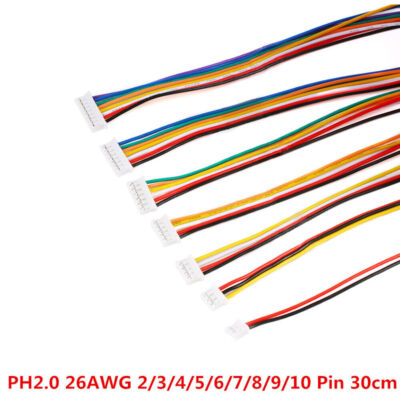 PH 2.0mm 2/3/4/5/6/7/8/9/10P Terminal Wire Cable Connector 26AWG L=30CM ...