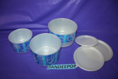 3 Tupperware Snowflake Pattern Nesting Storage Containers With Covers 6 ...