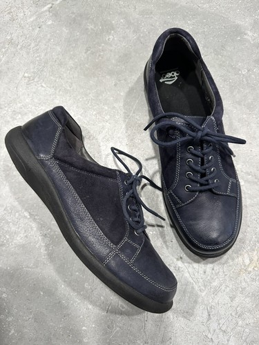 ABEO PRO Womens Sz 10 Eliza Navy Blue Leather Casual Shoes with 3D Core ...