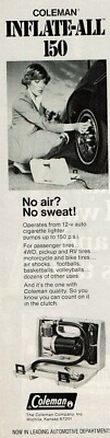 1978 Vintage Print Ad Coleman Inflate-All 150 Woman checking Tire No ...