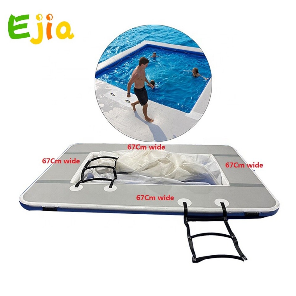 Portable Inflatable Yacht water Pool Inflatable Floating Ocean Sea ...