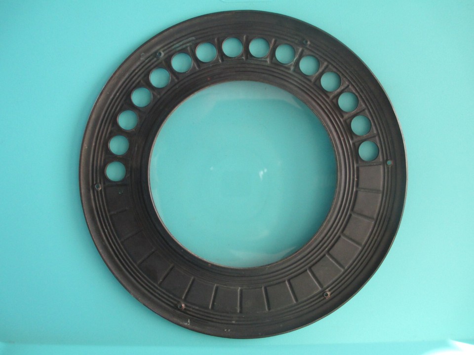 GRUNOW 1291 TELEDIAL RADIO BRASS DIAL FACE PLATE ESCUTCHEON & CENTER ...