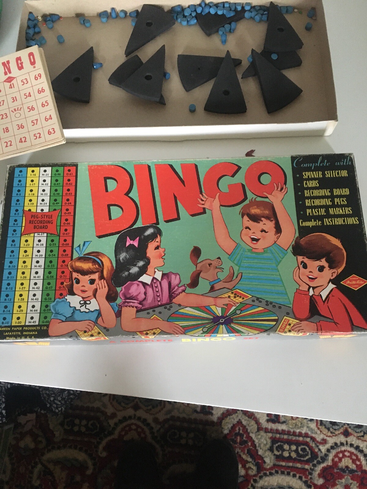 Vintage 1950s Bingo Game Built Rite Original Box Complete | eBay