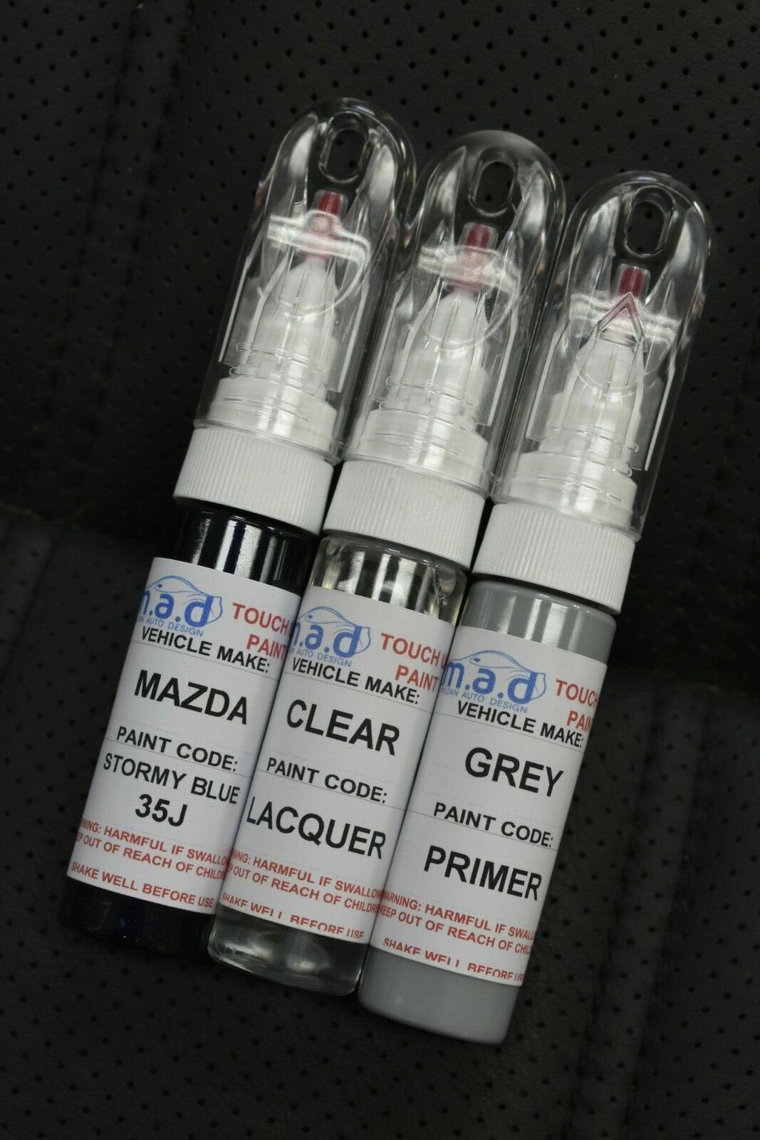 MAZDA STORMY BLUE 35J TOUCH UP PEN BOTTLE BRUSH REPAIR PAINT SCRATCH ...
