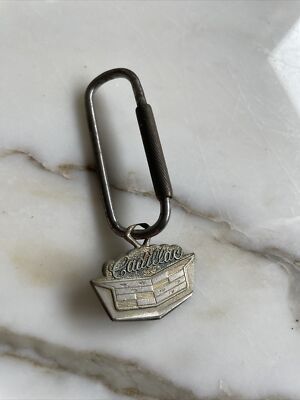 Vintage Authentic 1950s Cadillac Emblem Metal Key Chain Shield Logo ...