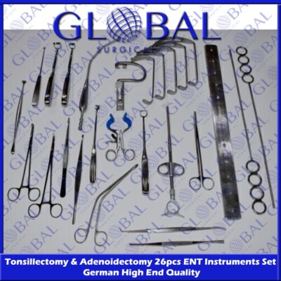 Tonsillectomy Surgical Instruments ENT German Quality 27Pcs Set | eBay