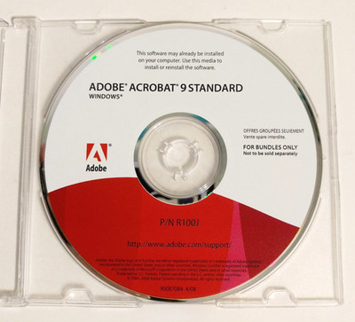 Adobe Acrobat 9 Pro Professional for Windows CD - No Code - Disc Only ...
