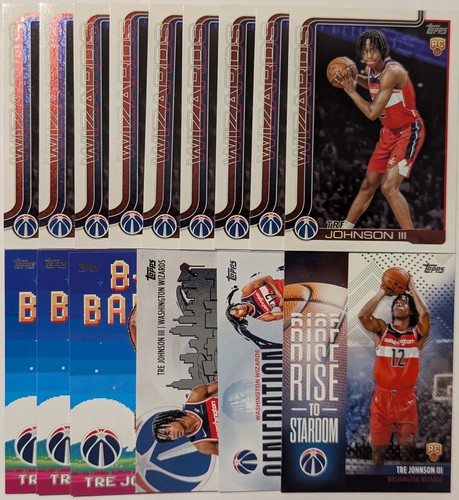 Tre Johnson Rookie Card Lot of 15 cards Wizards 🔥🔥🔥🔥🔥🔥🔥🔥🔥🔥🔥🔥🔥 | eBay