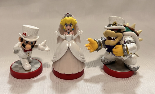 Nintendo Super Mario Odyssey Amiibo Set Mario Peach Bowser Wedding Outfit | eBay