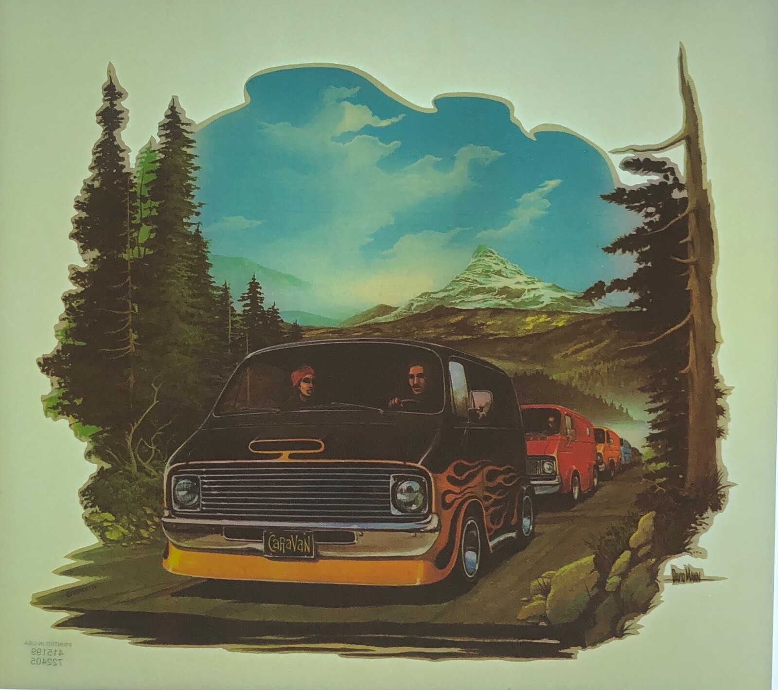 Original Vintage CaraVan Van Iron On Transfer - Gem