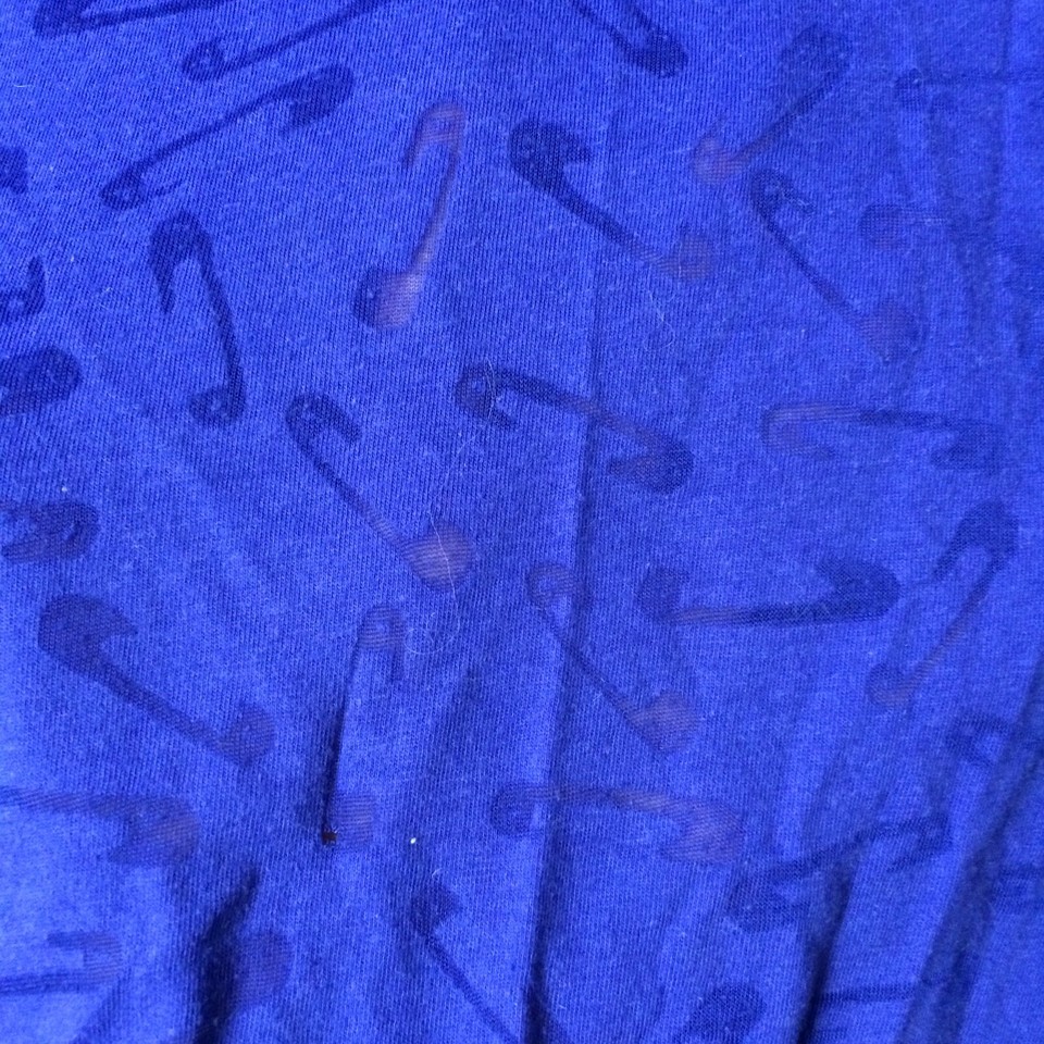 Volcom M royal blue top with see through safety pin pattern & Cut Out ...