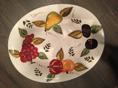 Oneida Vintage Fruit Large Oval Serving Bowl Dish NEW MINT Vintage ...