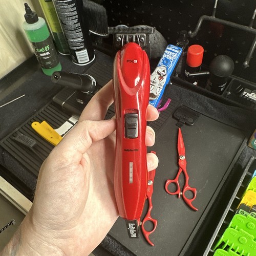 BaByliss PRO FX3 Ferrari Red High-Torque Cordless Zero-Gap T-Blade Hair ...