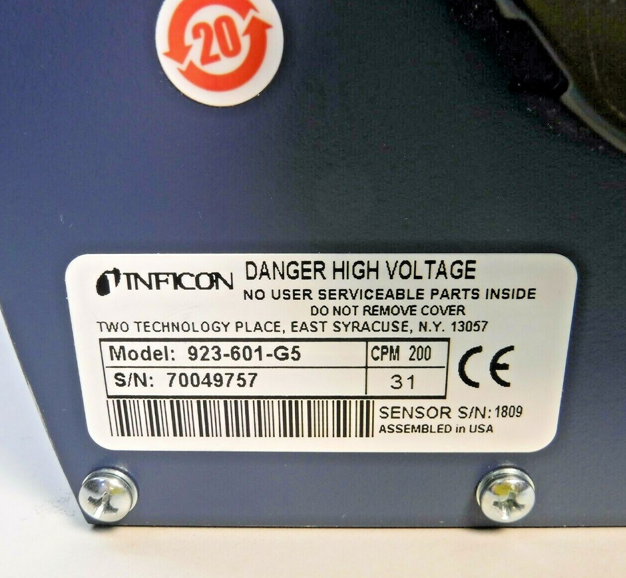 Inficon 923-601-G5 CPM Head Transpector (CPM 200, 24 VDC, 30W) | eBay