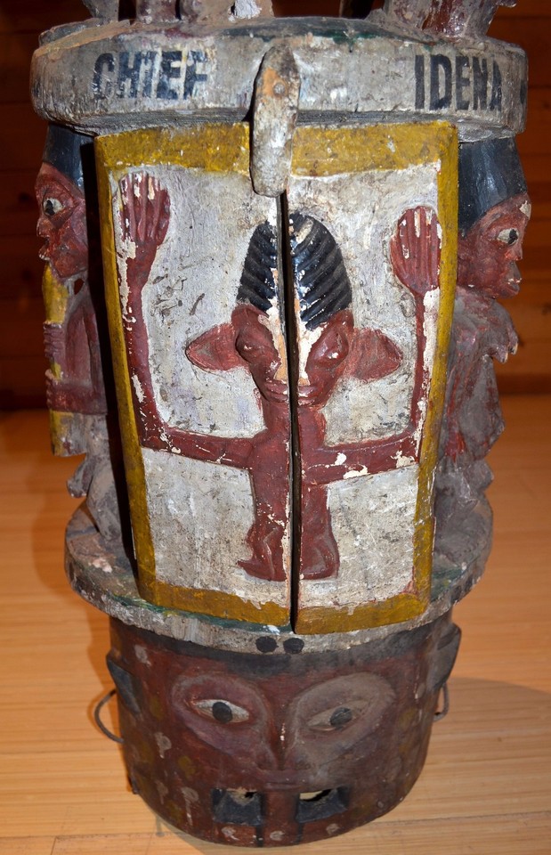 Huge Antique Yoruba Tribe Epa Masquerade Olomoyeye Headdress Mask ...