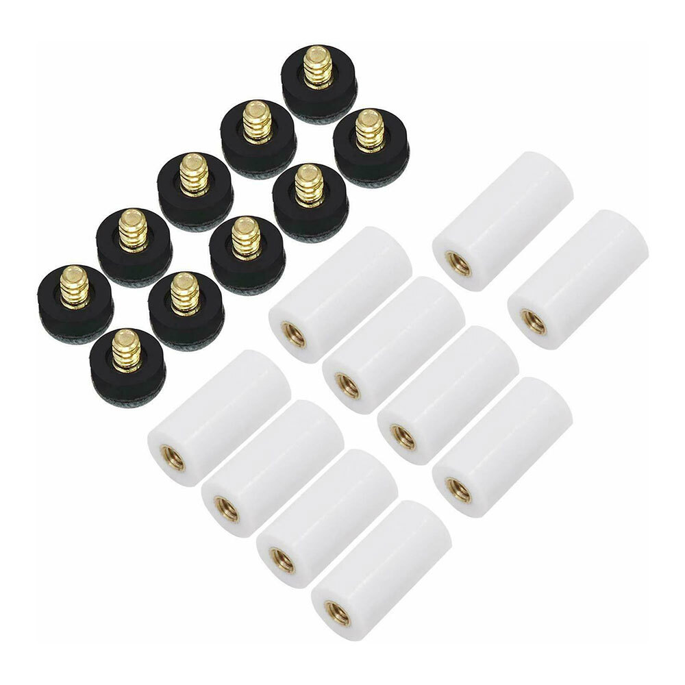 10x 13mm Soft Grey Cue Tips Billiard Replacement Screw-On Tips Pool Cue ...