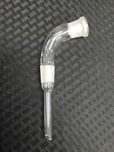 Lab Glass 24/29 Angled Bent Distillation Adapter w/ Extended Drip Tip ...