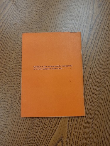 Simpsons Instruments That Stay Accurate Operator Manual 260 Series 6 ...