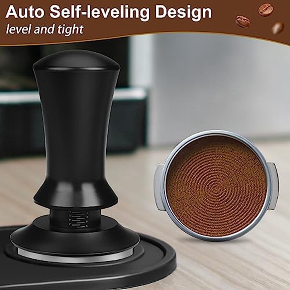 Espresso Tamper Coffee Tamp 53mm, Spring-Loaded Constant Pressure ...