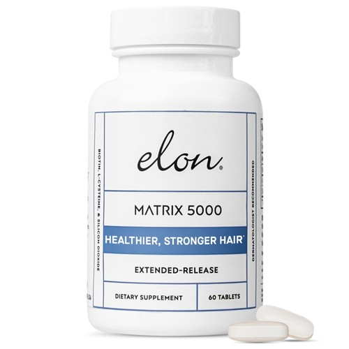 Elon Matrix 5000 - Biotin 5000mcg Vitamins for Hair Growth w/Extended ...