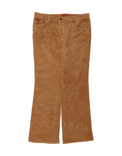 CHAPS Womens Straight Corduroy Trousers US 14 XL W36 L32 Brown Cotton ...
