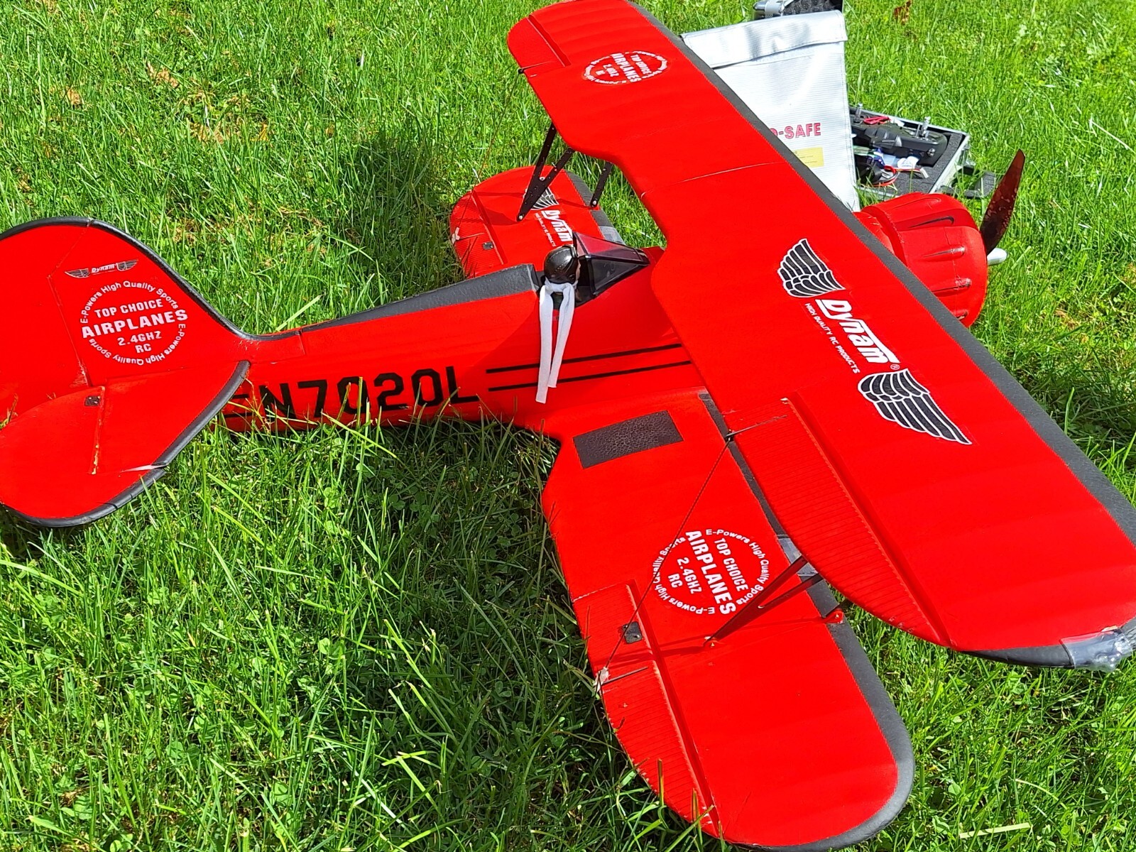 Dynam Waco Remote Control Biplane with Spektrum DX6e 6-Channel ...