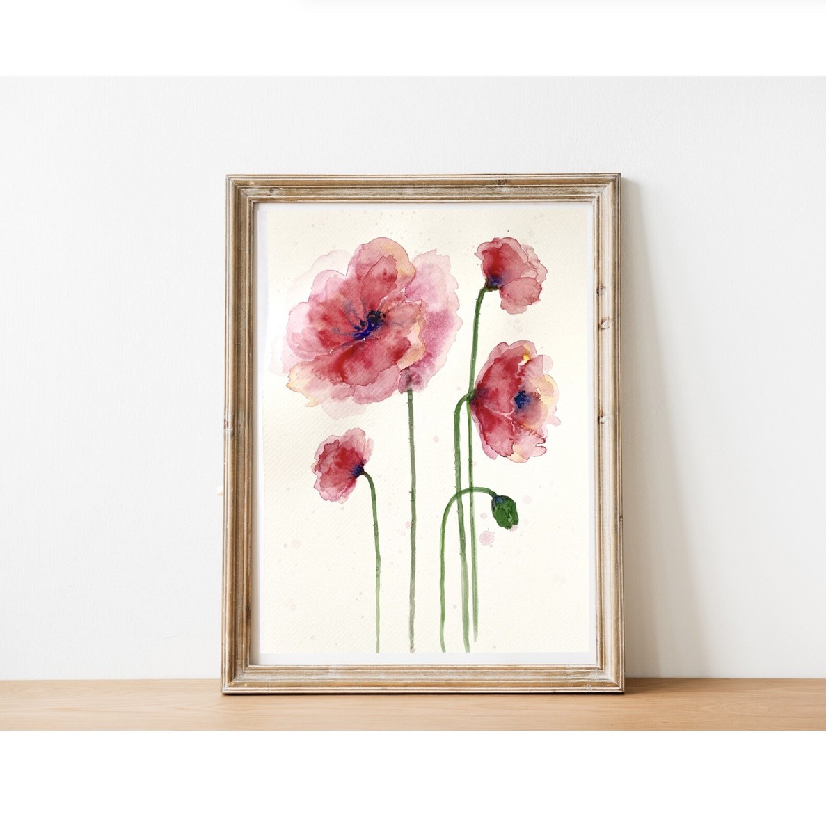Poppies Painting Abstract Poppies With A Glimpse Of The Sea | Judith