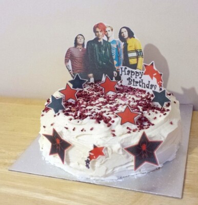 My Chemical Romance Mcr Cake Scene Stand Up Toppers Edible Party ...