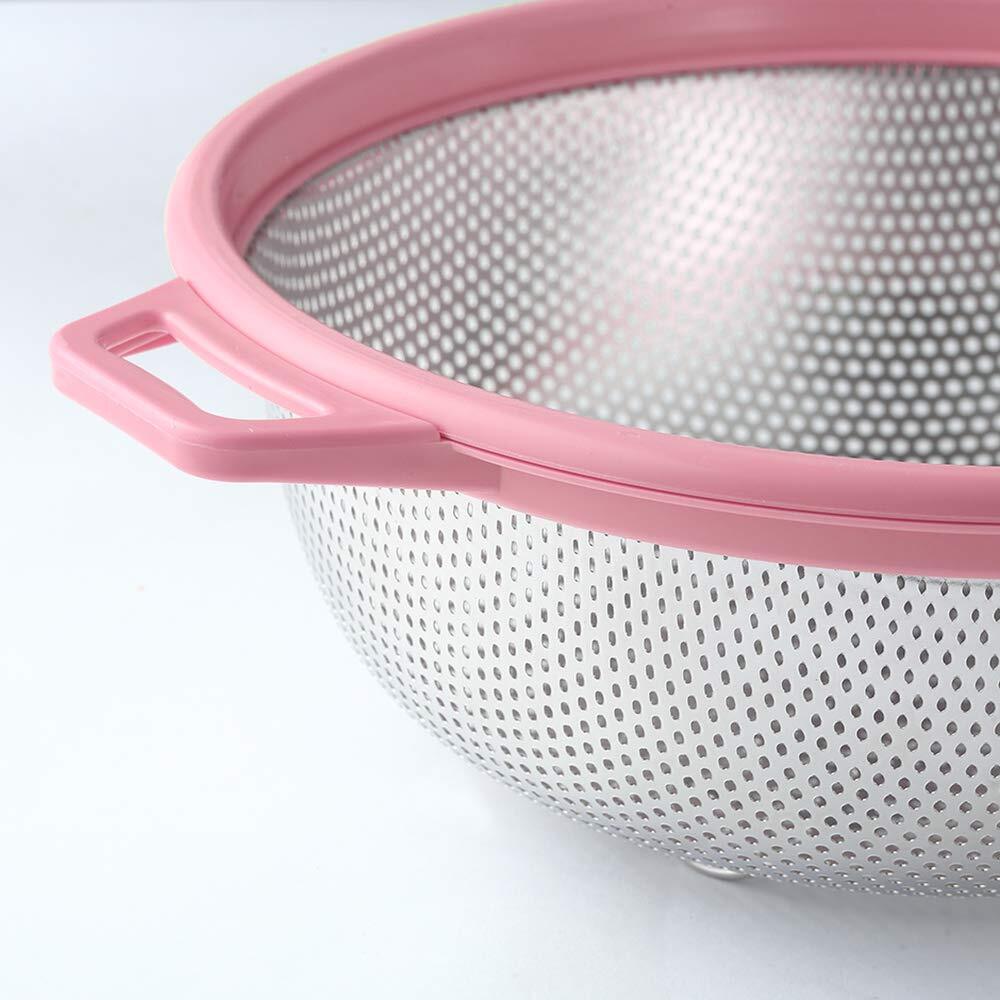 Stainless Steel Colander With Handle and Legs Large Metal Strainer 5 ...