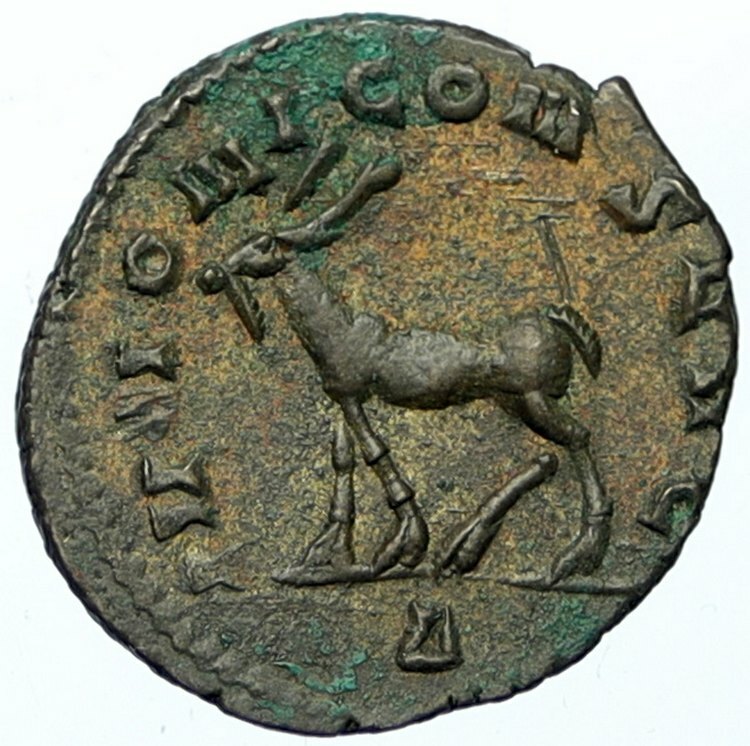 SALONIA Authentic Ancient 267AD Rome Antique OLD Roman Coin BEARDED ...