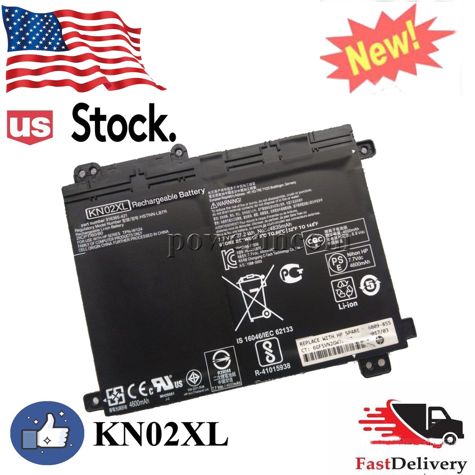 For HP Pavilion x360 11m-ad113dx 11.6" Battery 7.7V 37.2Wh KN02XL ...