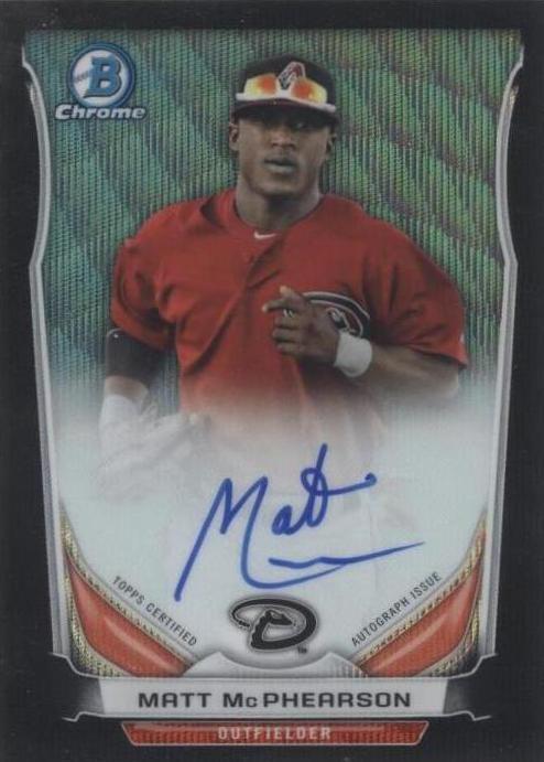 2014 Bowman Chrome - Prospect Autographs Matt McPhearson #BCAP-MMC ...