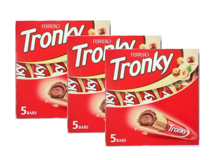 (15) bars box of Ferrero Tronky Wafer Bar with Hazelnut and Cocoa (3 ...