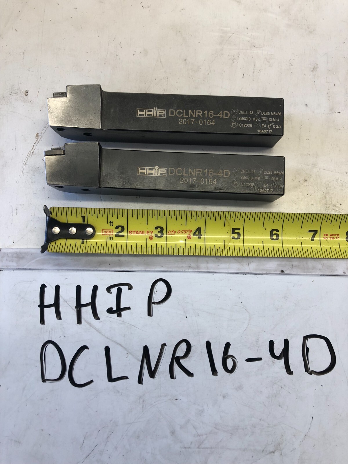 2 - Pack HHIP DCLNR 16-4D lathe carbide insert tool holder 1" x 1 ...