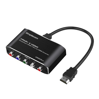 Component YPbPr to HDMI with Audio R/L Converter Full HD 1080p | eBay