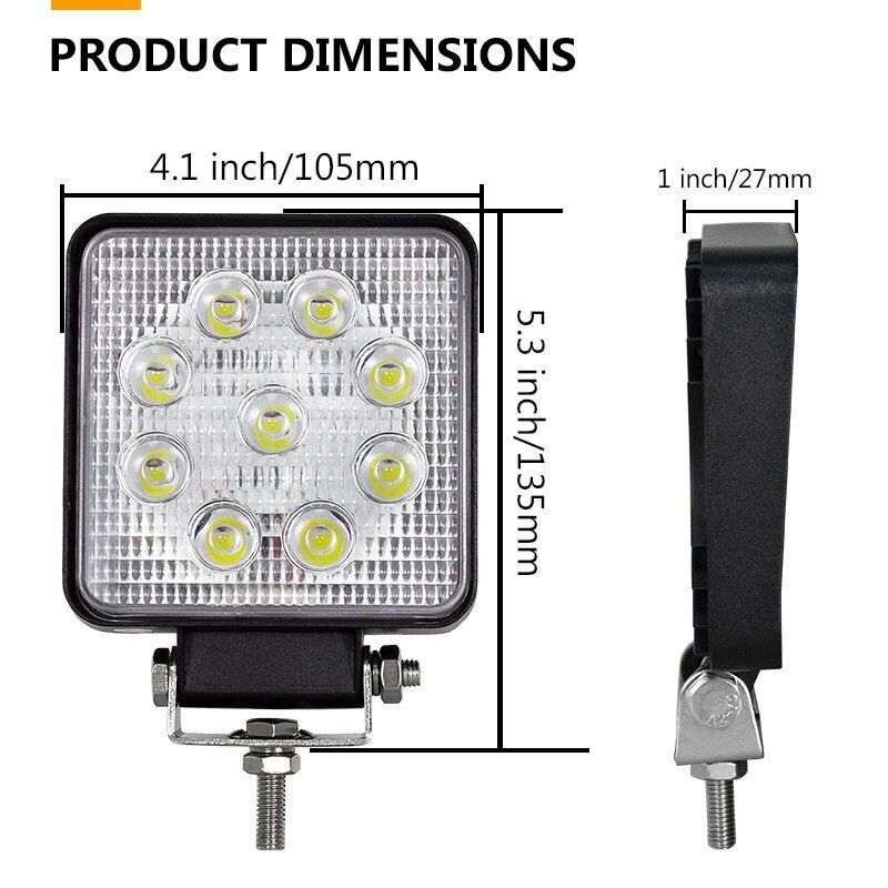 2pcs/ 10pcs Lamp Multiple LED Floot Spot Light For Vehicle Offroad Work ...
