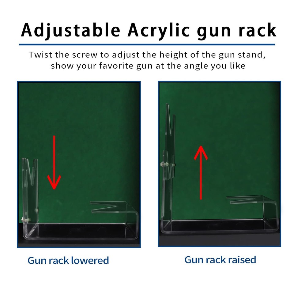Gun Shadow Box Rack Wall Mounted Wooden Display Cabinet Collectible ...
