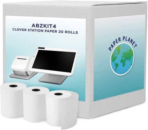 Thermal Paper for Clover POS (Clover Station Printer) 20 rolls, White ...