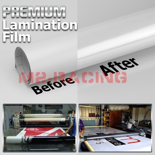 12"x60" Cold Laminating Film Glossy Clear Monomeric Lamination Poster ...