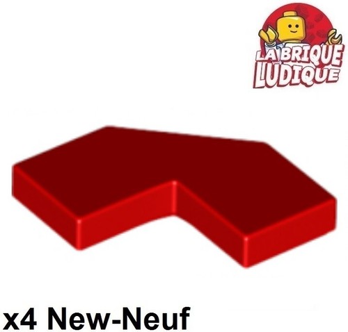 Lego 4X Tile Smooth Plate 2X2 Corner Angle 90° Red 27263 New | eBay