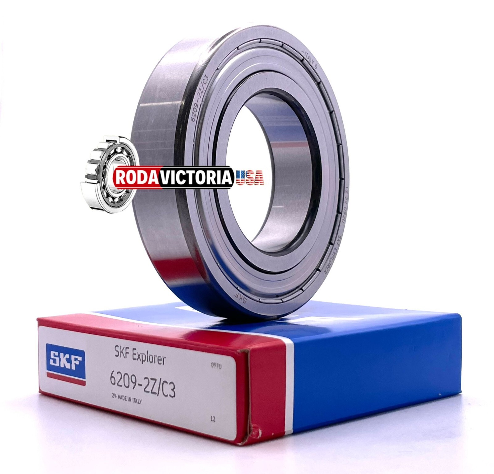 SKF 6209 ZZ C3 DEEP GROOVE BALL BEARING, METAL SHIELDED 2Z 45x85x19 mm ...
