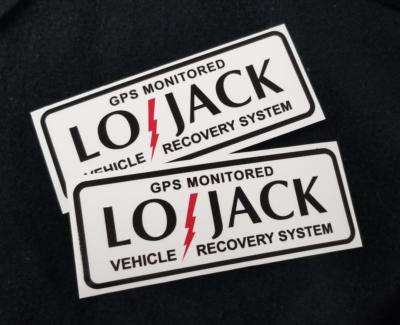 Lojack Lo-jack decal sticker RV Boat Motorcycle Equipment Car Truck ...