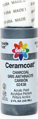 Delta Ceramcoat Acrylic Paint 2oz - Charcoal - Opaque,1 pack of 1 piece ...