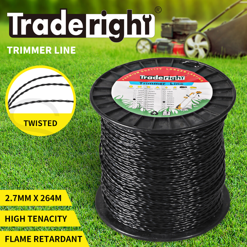 Traderight Trimmer Line Spiral Twist String 2.7MM x 264M Whipper ...