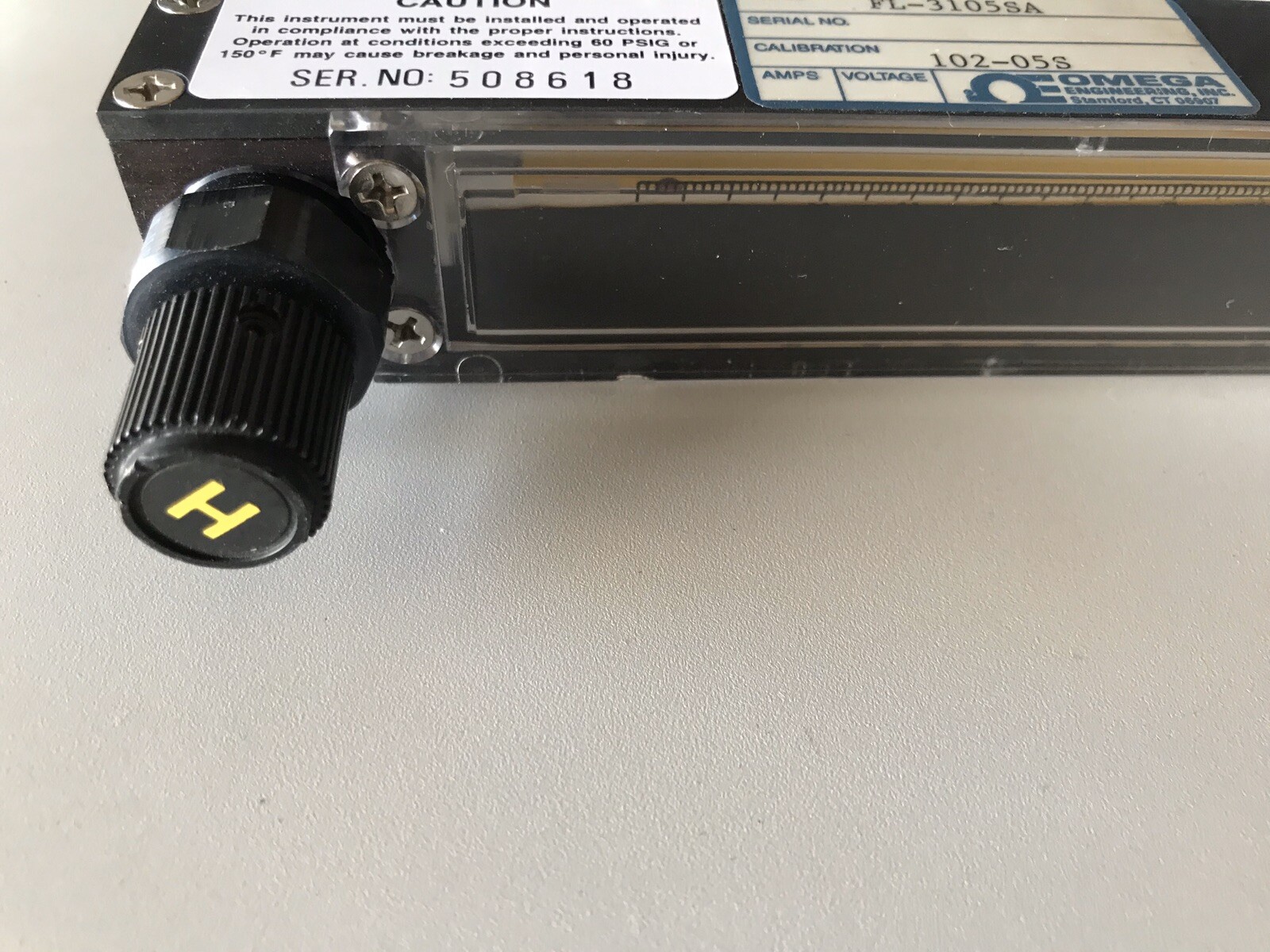 OMEGA ROTAMETER MODEL: FL-3105SA | eBay