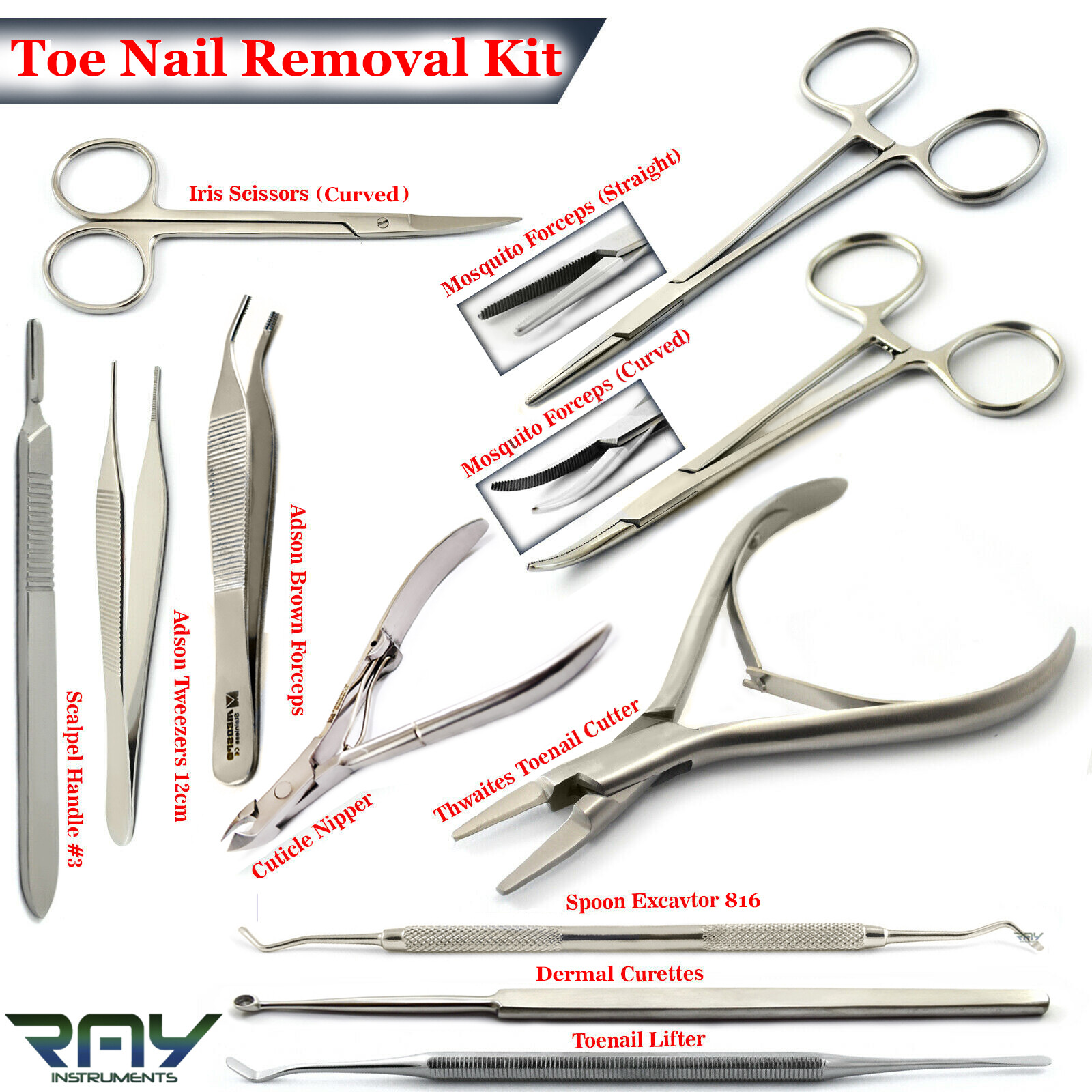 Professional Toenail Removal Kit Ingrown Cutter Nipper Podiatry Nail ...