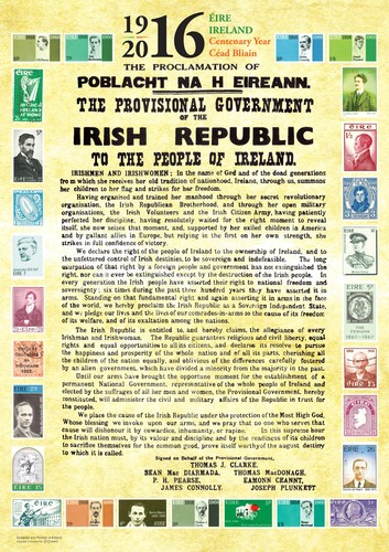 Irish Stamps and The Proclamation of the Irish Republic A4 Poster ...